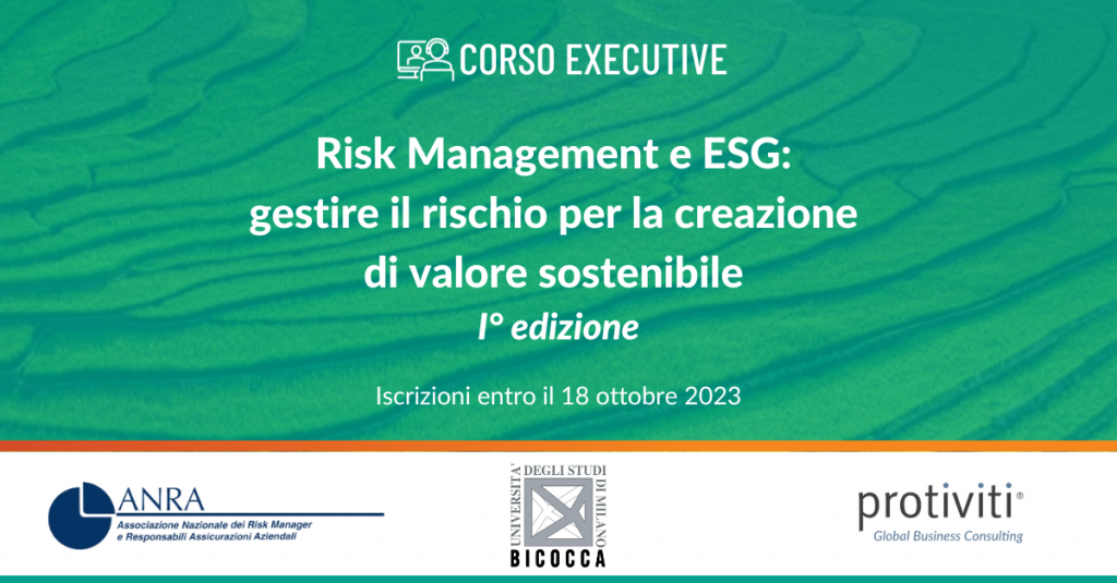 Risk management e ESG: Gestire il rischio per la creazione di valore ...